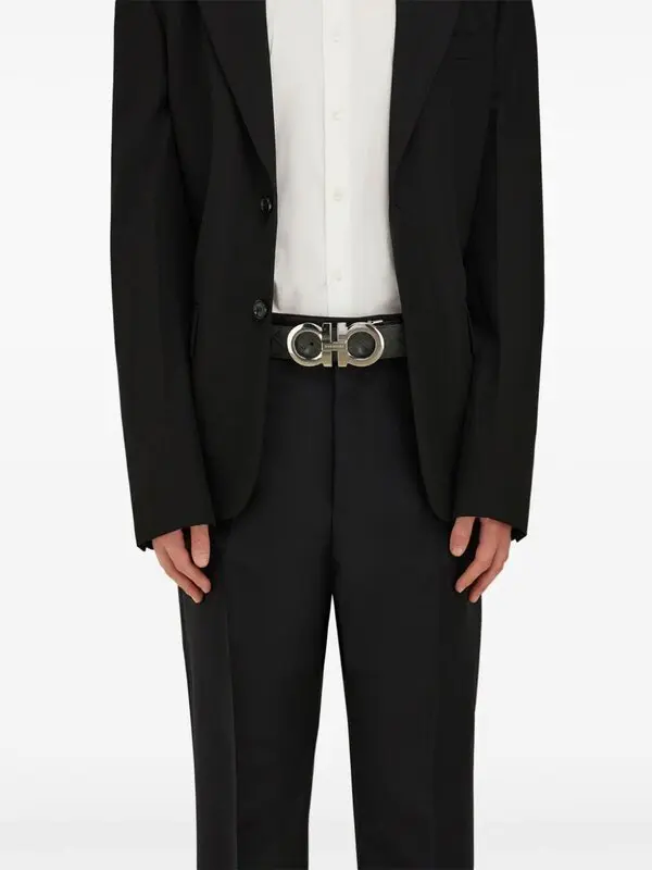 FERRAGAMO Gancini Reversible Belt - Black