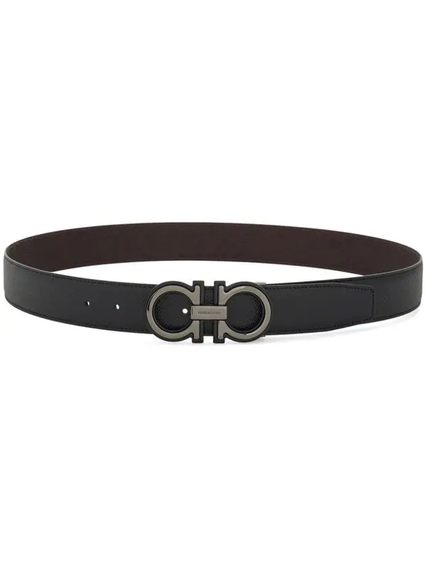 FERRAGAMO Reversible Leather Belt - Red