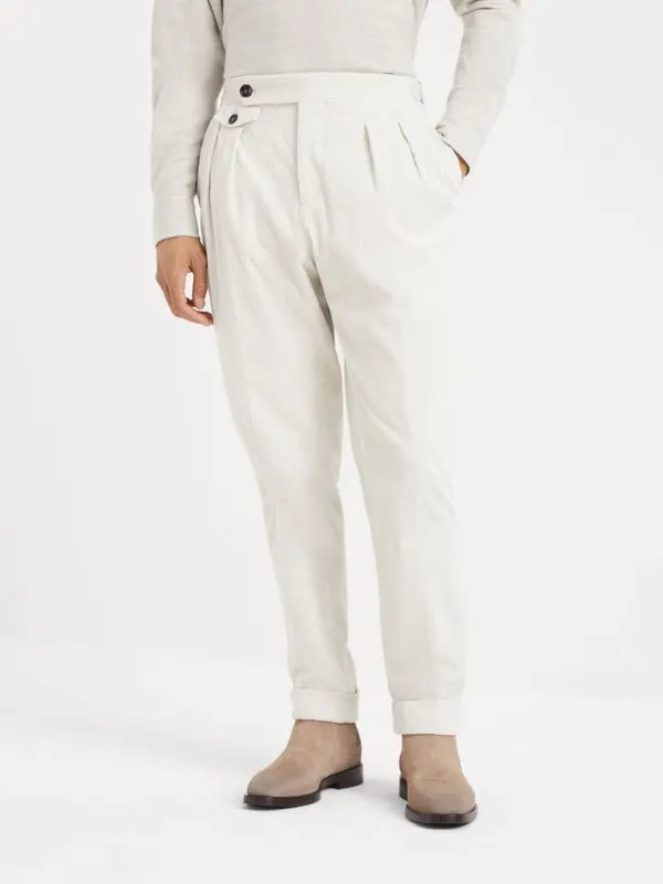 Brunello Cucinelli Cotton-cashmere Corduroy Trousers