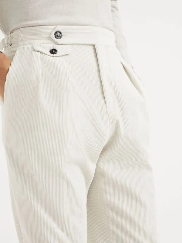 Brunello Cucinelli Cotton-cashmere Corduroy Trousers