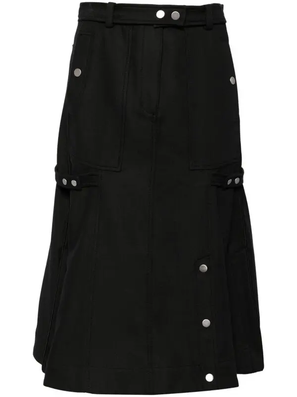 3.1 Phillip Lim Godet Utility Skirt - Black