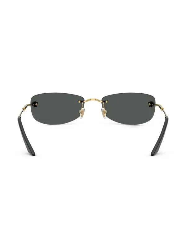 Versace Rectangle-frame Sunglasses - Gold