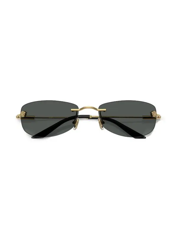 Versace Rectangle-frame Sunglasses - Gold