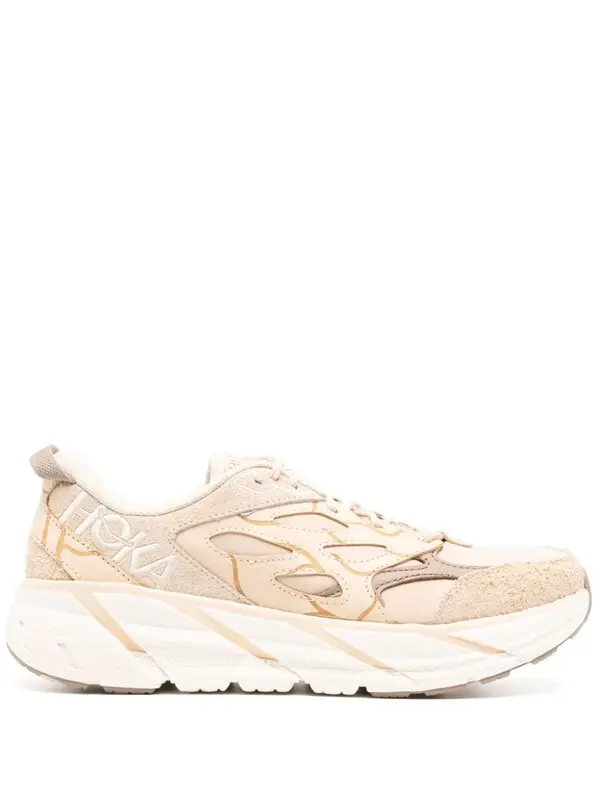 HOKA® Clifton L Suede Trainers - Neutrals