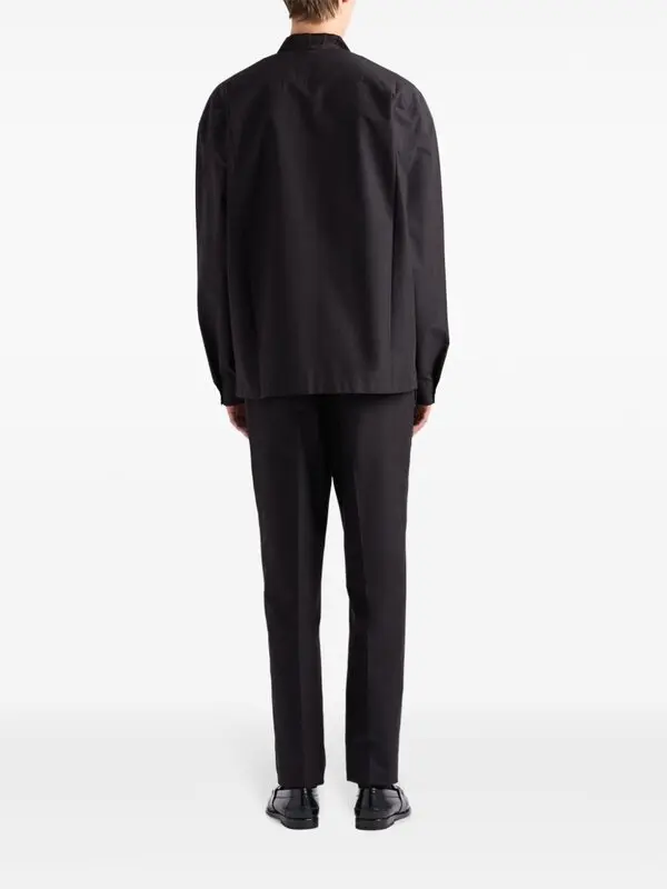 Prada Cotton Trousers With Triangle Logo