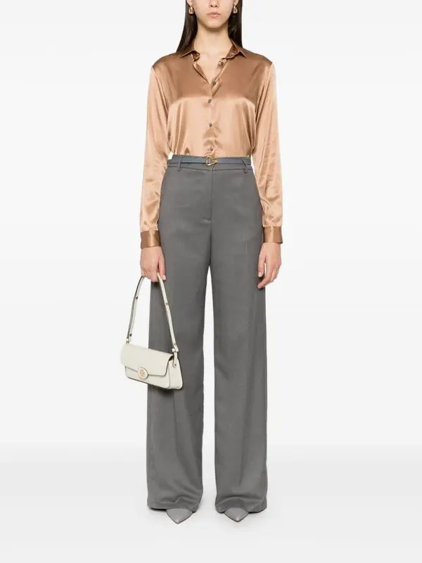 BLANCA VITA Straight-leg Flannel Trousers