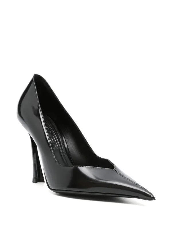 MUGLER 95mm Fang Pumps - Black