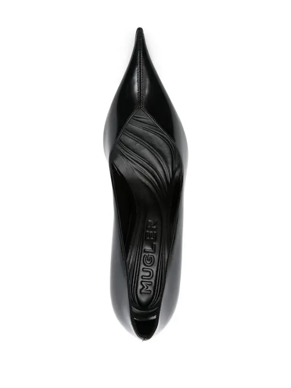 MUGLER 95mm Fang Pumps - Black