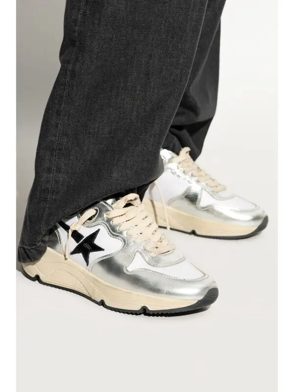 GOLDEN GOOSE Running Sole Sneakers - Silver