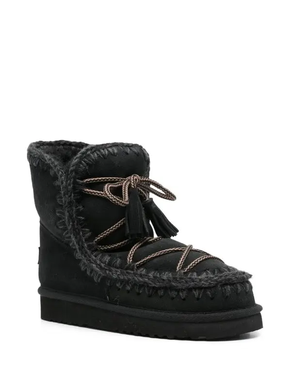 Mou Calf Suede Shearling Lined Ankle Boots