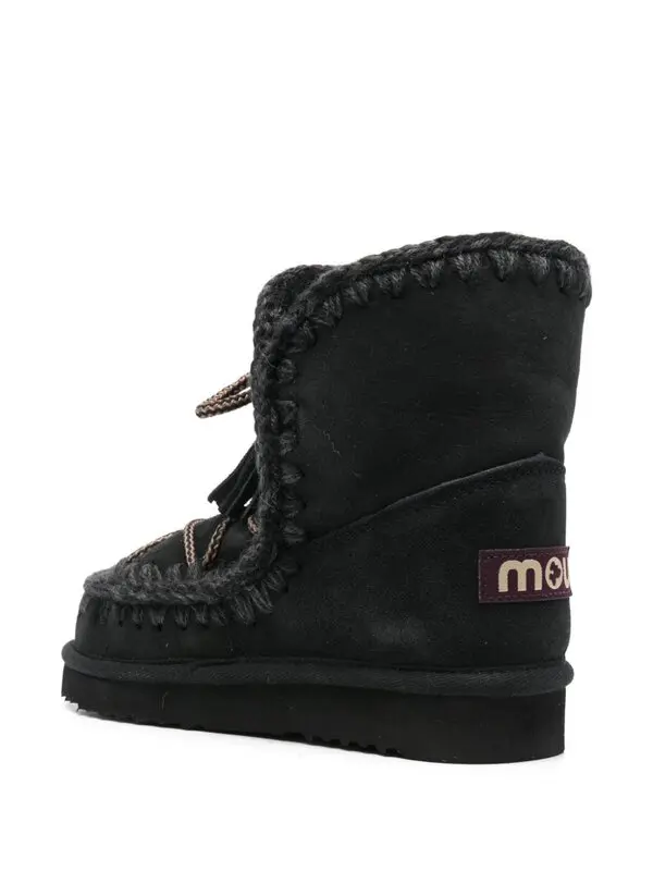Mou Calf Suede Shearling Lined Ankle Boots