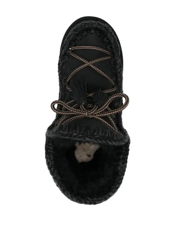 Mou Calf Suede Shearling Lined Ankle Boots
