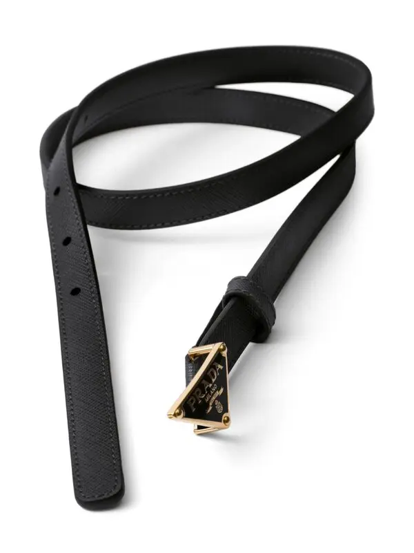 Prada Saffiano Leather Belt - Black
