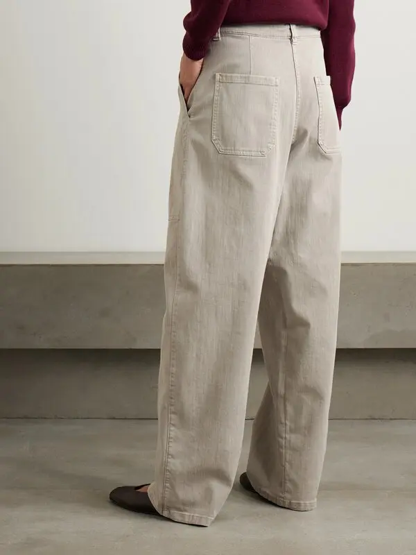 Brunello Cucinelli Cotton-twill Wide Leg Pants