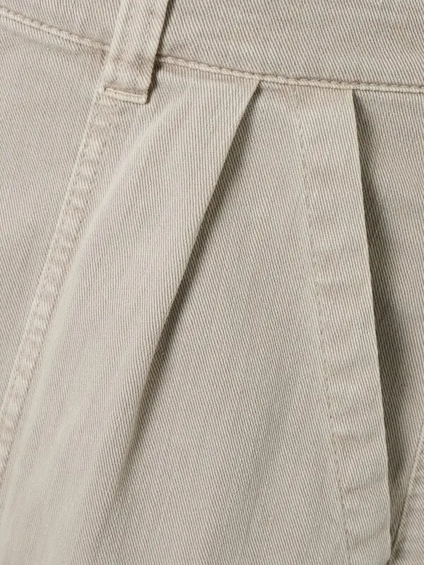 Brunello Cucinelli Cotton-twill Wide Leg Pants