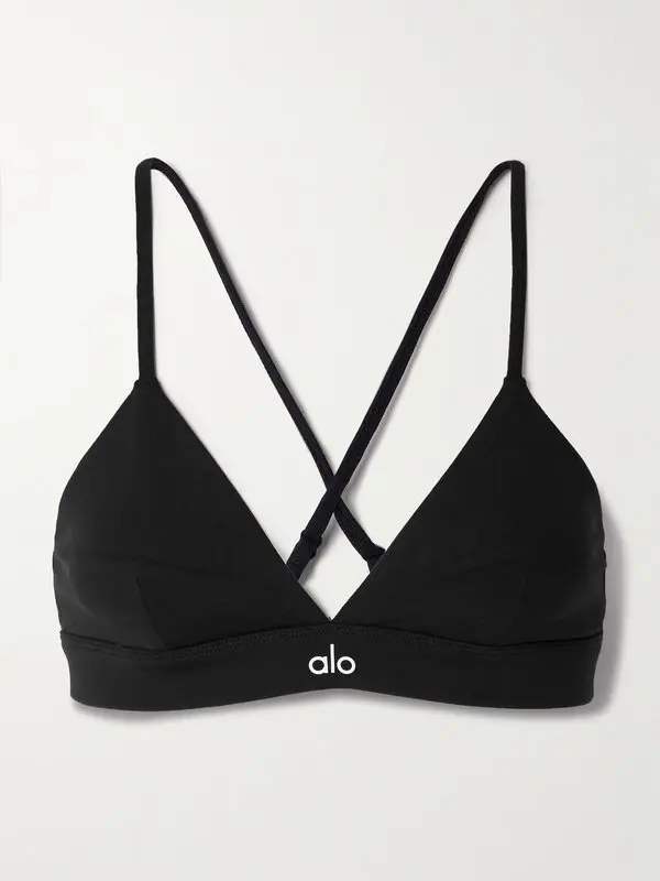 Alo Yoga Airbrush Splendor Sports Bra In Black - 39% Off