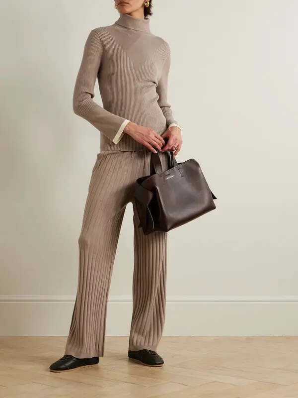 Varley Ravena Ribbed-knit Turtleneck Top