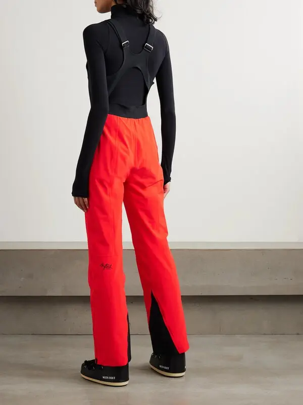 Aztech Mountain Top To Bottom Paneled Stretch Salopettes - Red