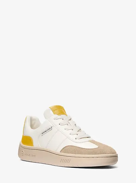MICHAEL KORS◇Kai Mixed-Media Sneaker/ローカットスニーカー/8M/WHT
