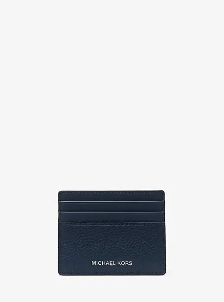 Michael Kors Cooper Pebbled Leather Tall Card Case - Blue