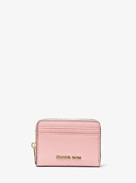 Michael Kors Jet Set Travel Medium Saffiano Leather Wallet - Pink