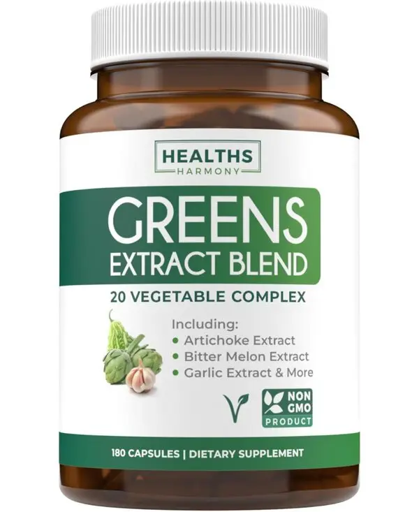 HEALTHS HARMONY Greens Extract Blend Capsules - No Color