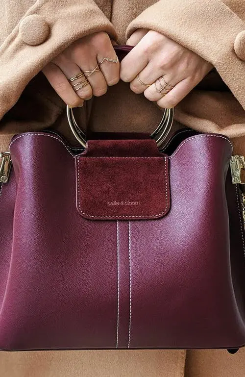 BELLE & BLOOM Twilight Leather Crossbody Bag - Merlot