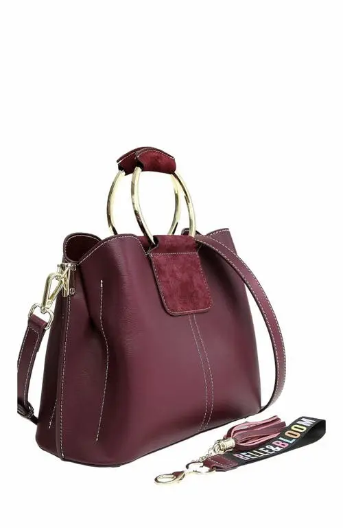 BELLE & BLOOM Twilight Leather Crossbody Bag - Merlot