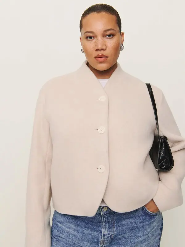 REFORMATION Owen Jacket Es - Ivory