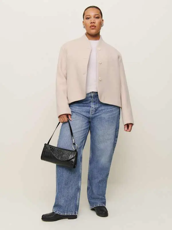REFORMATION Owen Jacket Es - Ivory