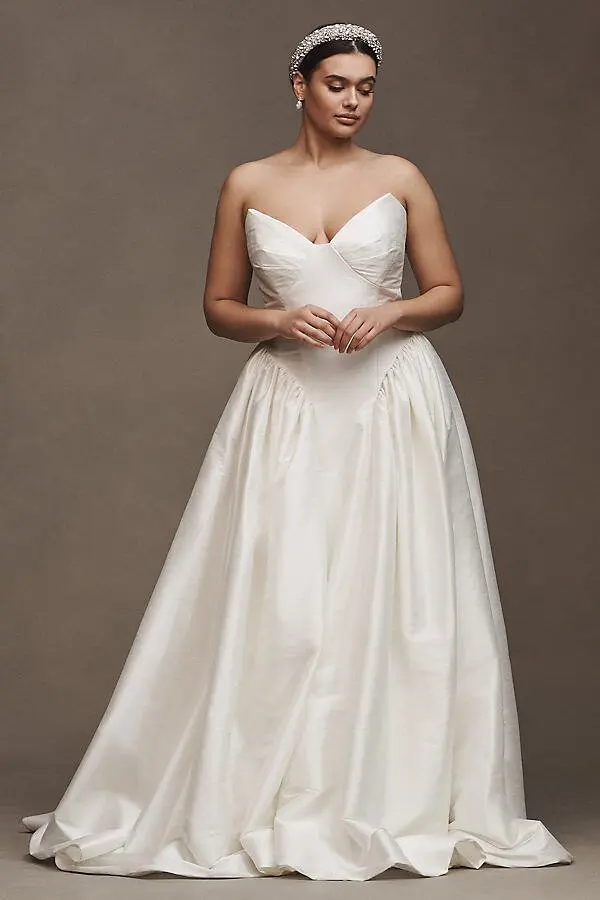 Watters Willow Ember Strapless Dupioni Wedding Gown