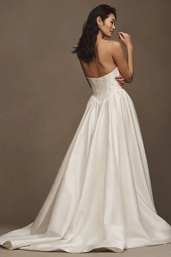 Watters Willow Ember Strapless Dupioni Wedding Gown