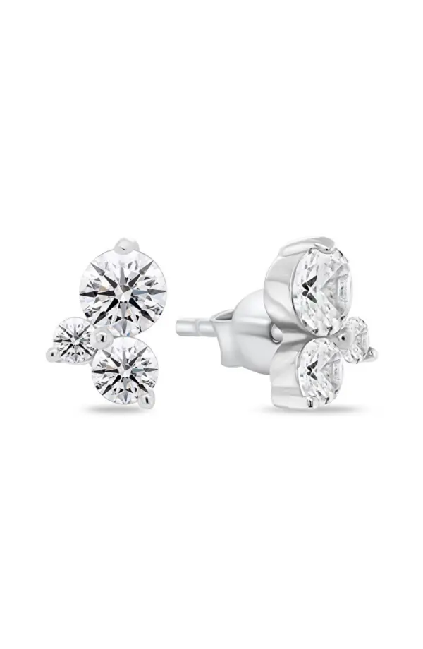 DONATELLO GIAN Name Sterling Tri Stone Earrings