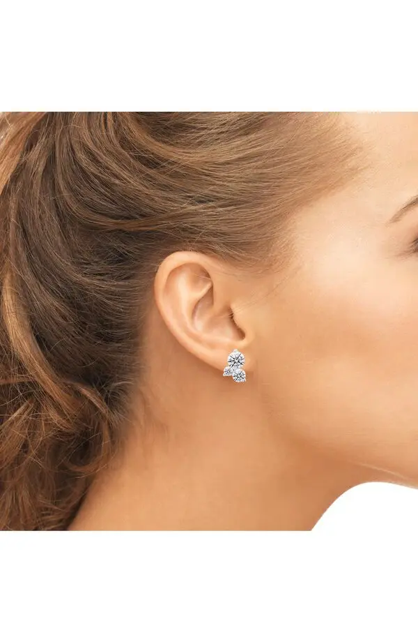DONATELLO GIAN Name Sterling Tri Stone Earrings