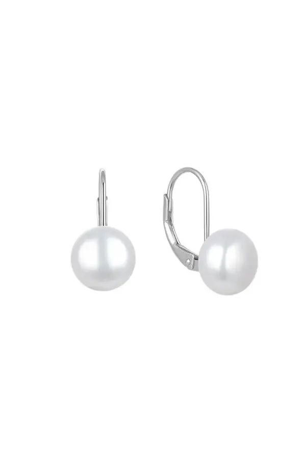 DONATELLO GIAN Sterling Pearl Lever-back Earrings