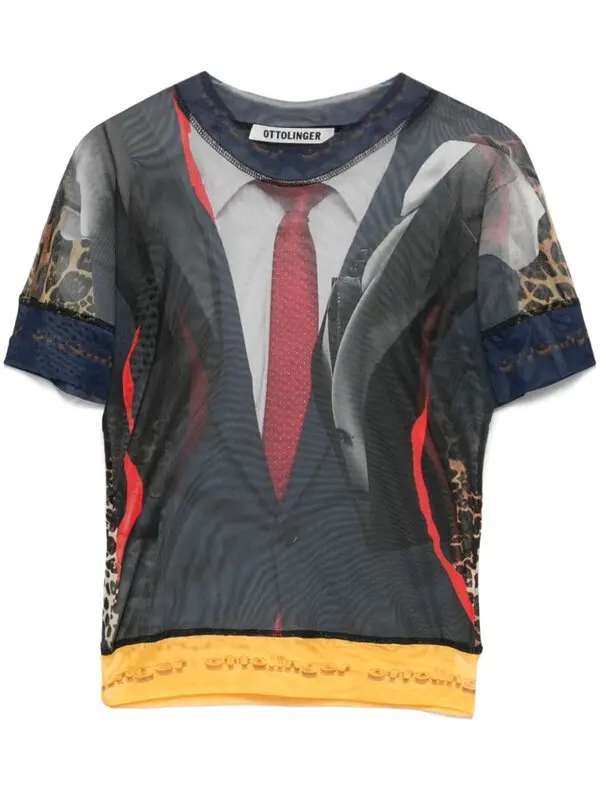Ottolinger Mesh T-shirt - Black