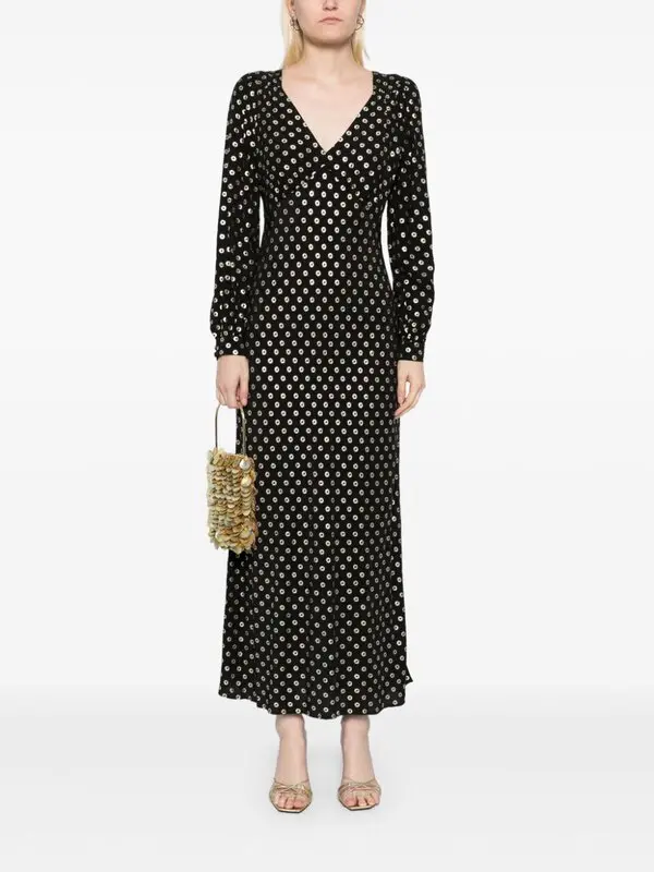 knee length dresses for ladies Mavis Dulce Floral Midi Dress – CASH and CLIVE main image 0