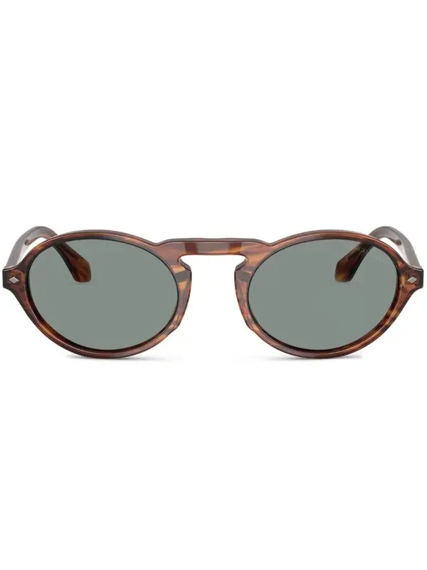 Giorgio Armani Logo-print Sunglasses - Brown