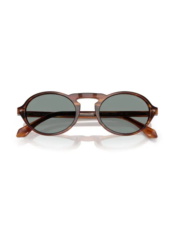 Giorgio Armani Logo-print Sunglasses - Brown