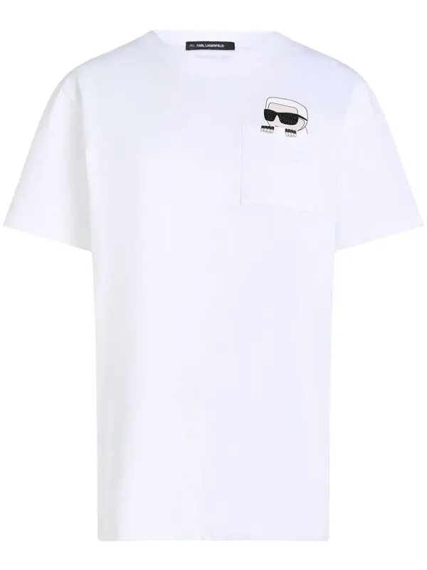 Karl Lagerfeld Ikon Peak-a-boo T-shirt - White