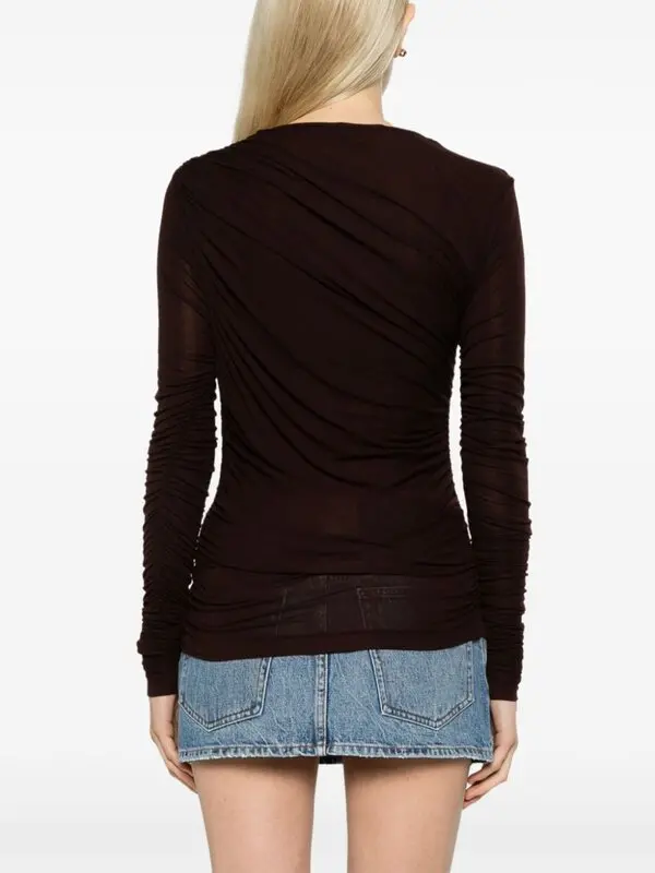 AGOLDE Tania Twist T-shirt - Brown