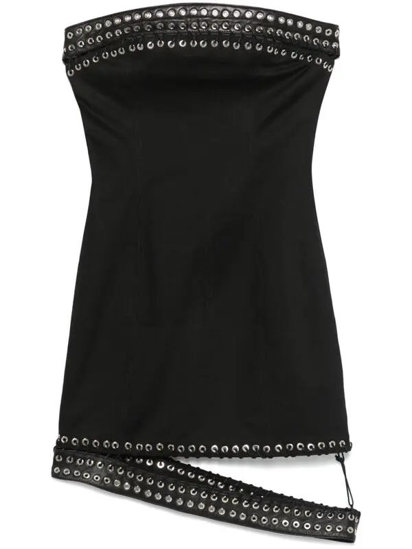 mini satin backless dress Serenity CEA Black SILK-SATIN BACKLESS HALTER-NECK MINI DRESS