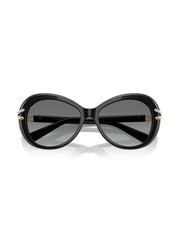 SWAROVSKI Crystal-embellished Oversized Sunglasses - Black