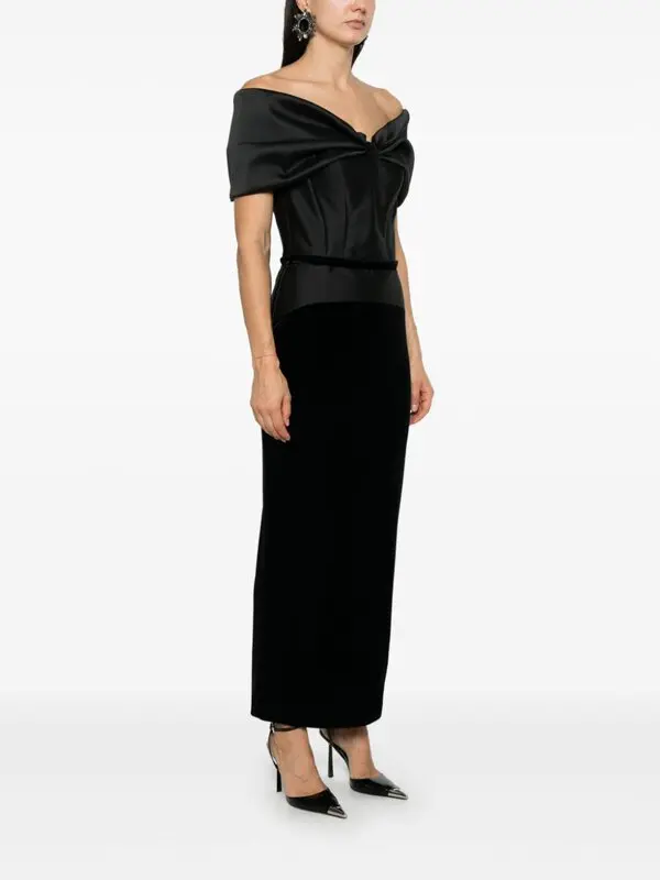 CRISTALLINI Panelled Midi Dress