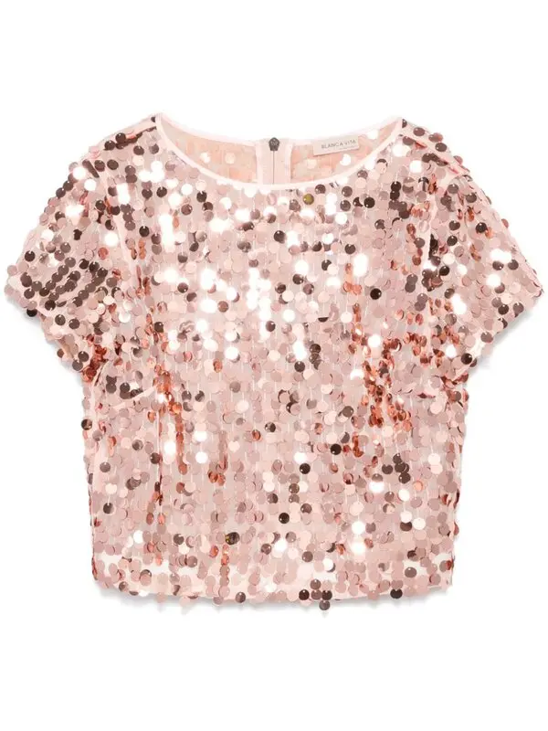 BLANCA VITA Sequinned Top