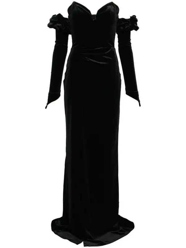 CRISTALLINI Brigitte Maxi Dress - Black