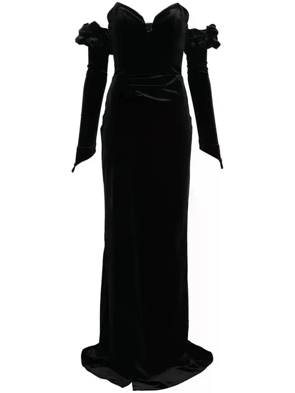 CRISTALLINI Brigitte Maxi Dress - Black