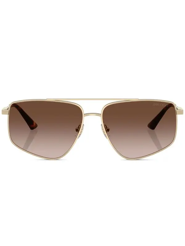 JIMMY CHOO Square Frame Sunglasses - Gold