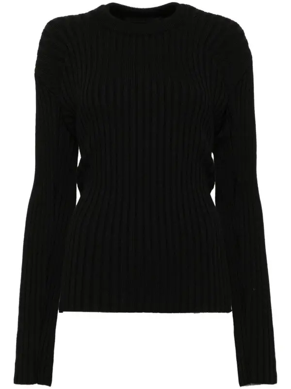 ALAINPAUL Double-collar Bascule Rib Jumper