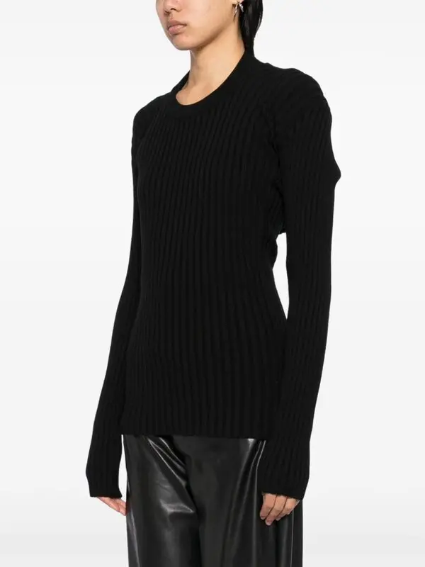 ALAINPAUL Double-collar Bascule Rib Jumper